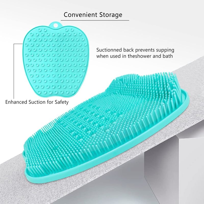 Nonslip Suction Cups Silicone Bristle Mat In Shower