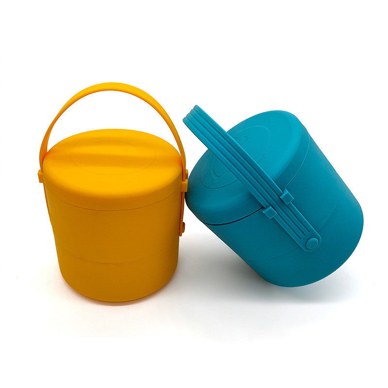 Double Layer Bento Lunch Box LeakProof Stackable Lunch Containers For ...