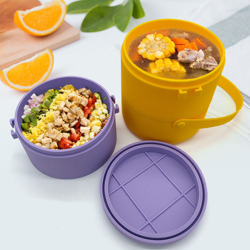 Double Layer Bento Lunch Box LeakProof Stackable Lunch Containers For ...