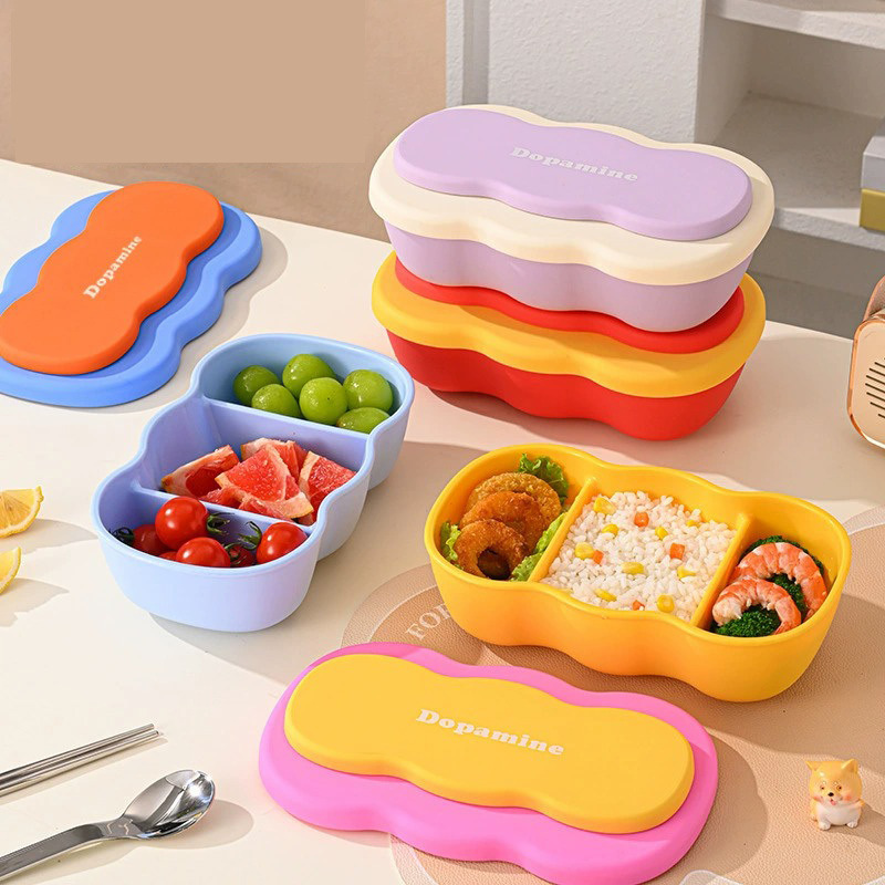 Premium Stainless Steel & Silicone Kids Lunch Set – 4-in-1 Combo